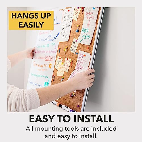 Snapklik.com : Comix Cork Board Magnetic Dry Erase Board Combo, 36 X 24 ...