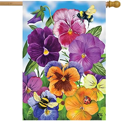 Amazon.com : Toland Home Garden 108008 Pansies Posing Spring Flag 28x40 ...