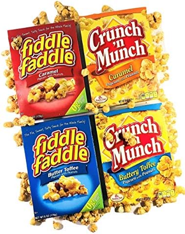 Amazon.com: Crunch n Munch, Fiddle Faddle Ideal Variety 4 Pack - 2 ...