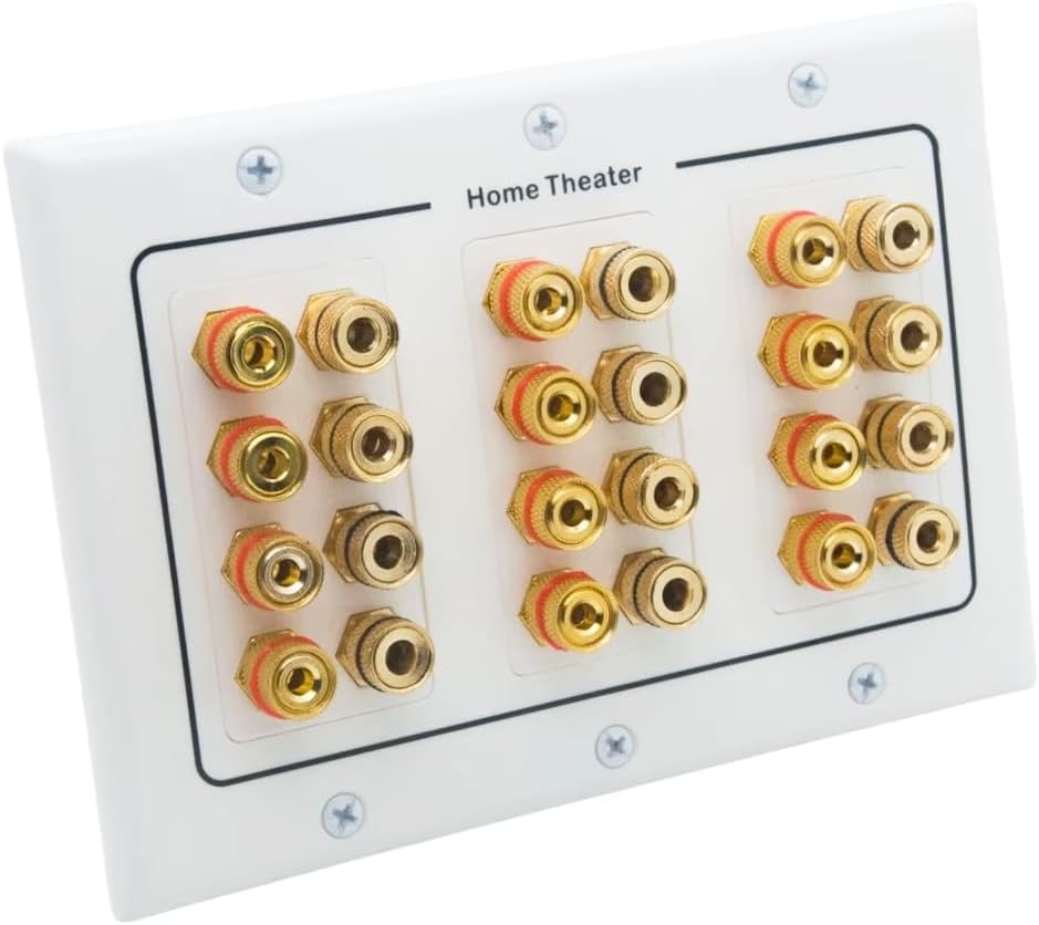Amazon.com: DIYTECH 12 Speaker Wall Plate, Home Theater Wall Plate ...