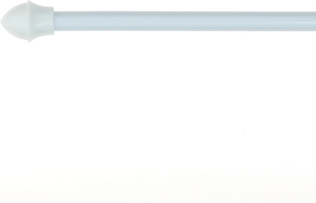 Amazon.com: White Café Curtain Rod 19" to 29" Adjustable - Diam 1/2 ...