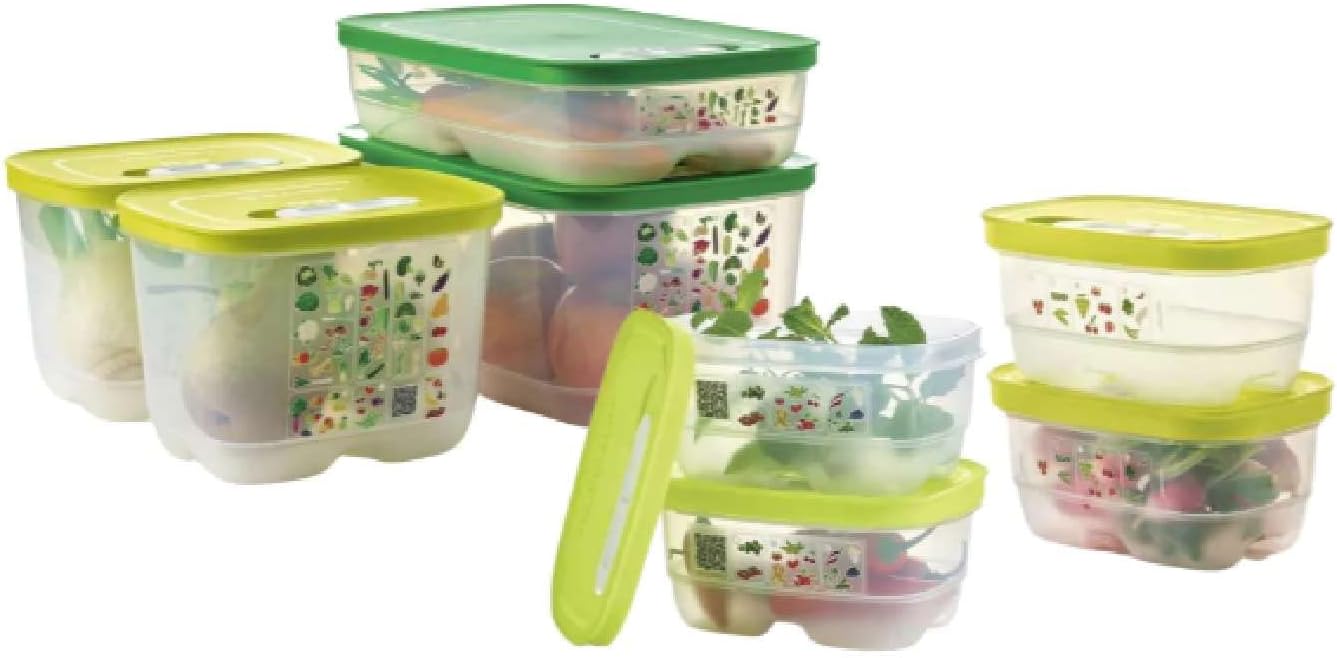 Tupperware FridgeSmart 8pc Set - Includes 2x Extra Small (375ml), 2x ...