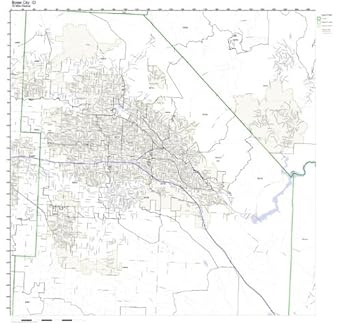 Amazon.com : Boise City, ID ZIP Code Map Laminated : Prints : Office ...