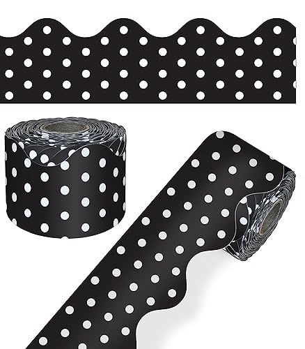 Snapklik.com : Carson Dellosa 65 Feet Black And White Polka Dots ...