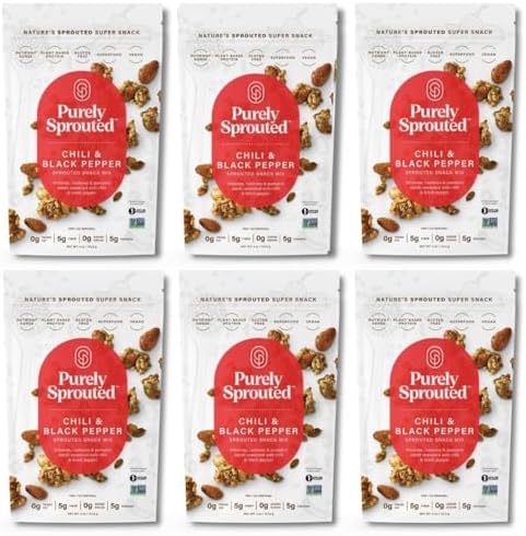 Amazon.com: Purely Sprouted Chili & Black Pepper Snack Mix: Vegan ...