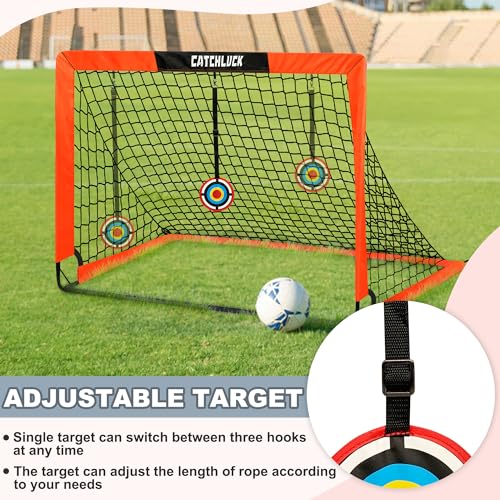CATCHLUCK Football Goals for Kids, 4x3ft Pop Up Goals with Net, Targets ...