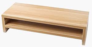 Amazon.co.jp: Anberotta モニター台 2段 木製 パソコン台 机上台 パソコン スタンド 机上ラック pc台 机上収納マウス キーボード収納 N-J131-1 ...