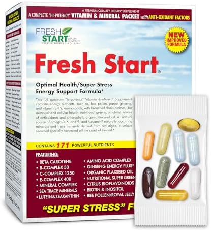 Amazon.com: Fresh Start Complete Daily Vitamin Pack | Energy Booster ...