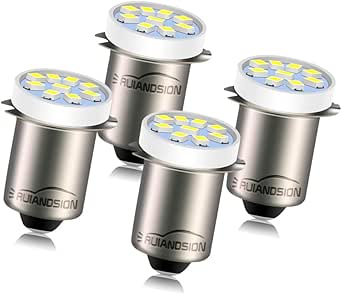 Amazon.com: Ruiandsion P13.5S LED Flashlight Bulb White 18V 2016 9SMD ...