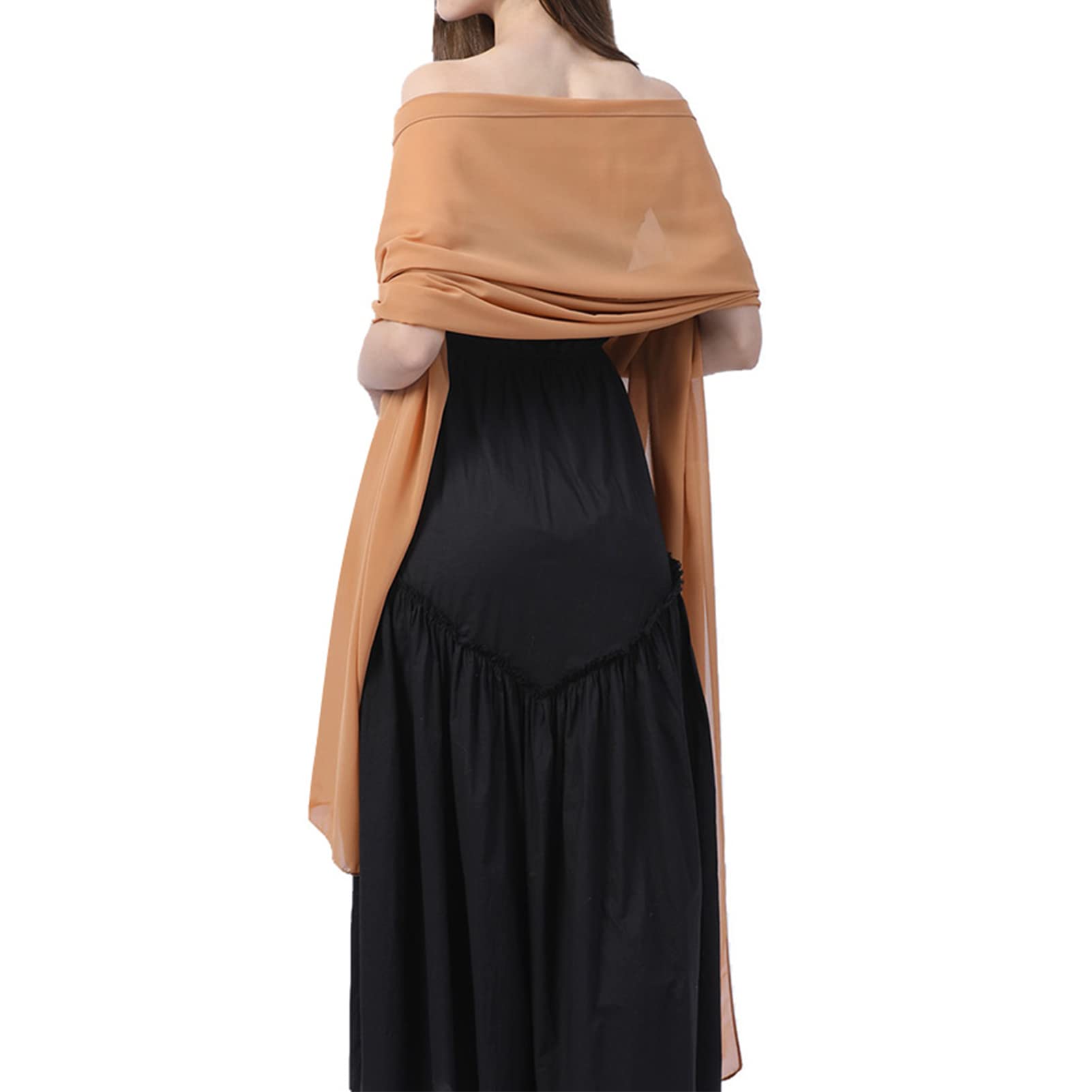 1 x Brand New Ladiery Plus Size Chiffon Shawls and Wraps for Evening ...