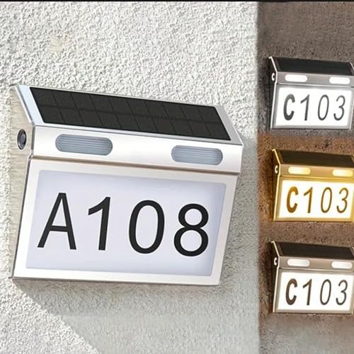 Amazon.com: Solar Address Sign, Lighted House Numbers Waterproof, 3 ...