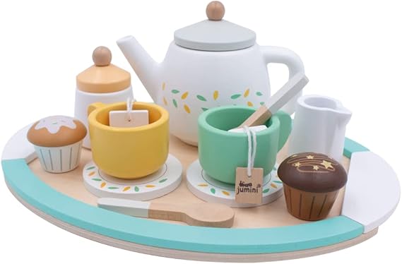 Kids Wooden Toy Play Kitchen Accessories: Chef Pretend Play Food Set ...