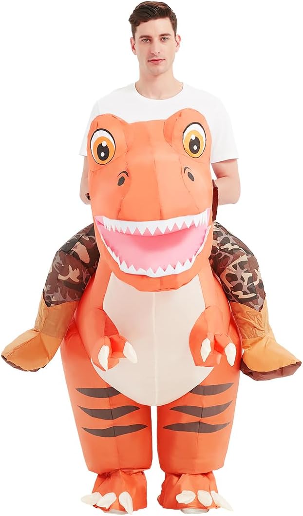 Amazon.com: GOOSH Disfraz inflable de dinosaurio para adulto, 63 ...