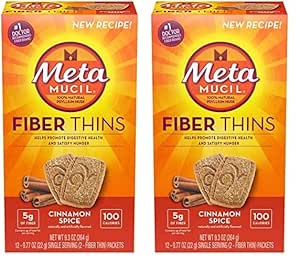 Amazon.com: Metamucil Fiber Thins Cinnamon Spice - 12ct (Pack of 2)