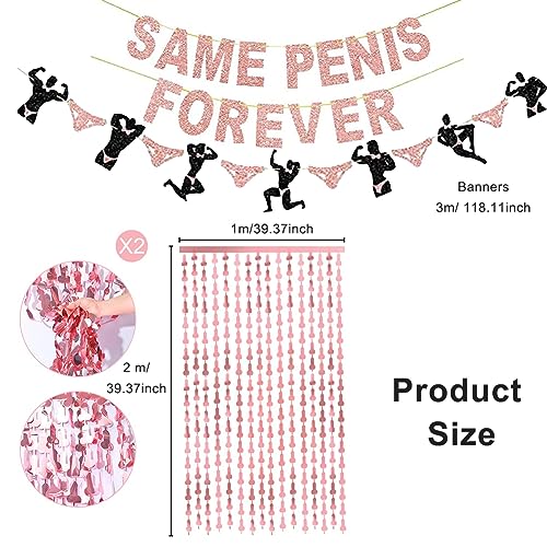 3 Pcs Hen Party Decorations, Rose Gold Bachelorette Party Accessories ...