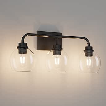 Tipace Black Industrial Bathroom Vanity Light Fixtures Over Mirror ...