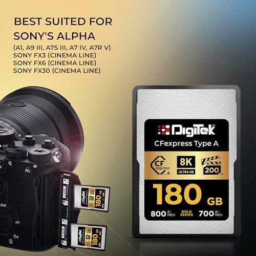 Digitek (DCFA 180GB Gold Series) CFexpress Type A Memory Card - 800MB ...