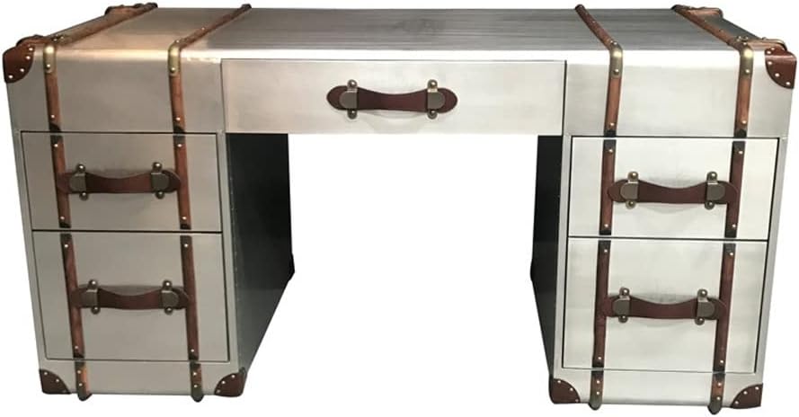Amazon.com: American Space Aluminum Leather Desk Metal Style Retro Old ...