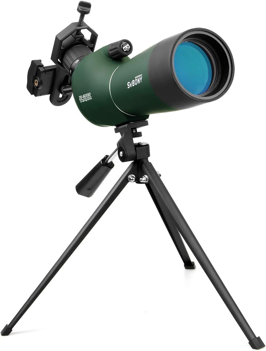Svbony SV28 Spotting Scope, 25-75x70 Spotting Scope with Tripod, HD ...