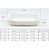 Amazon.com: HONHPD 3PCS Rectangular Porcelain Casserole Warming Trays ...