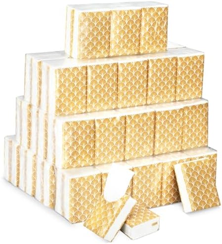 Amazon.com: Therwen 100 Pack Pocket Tissues Travel Packs Bulk 1000 ...