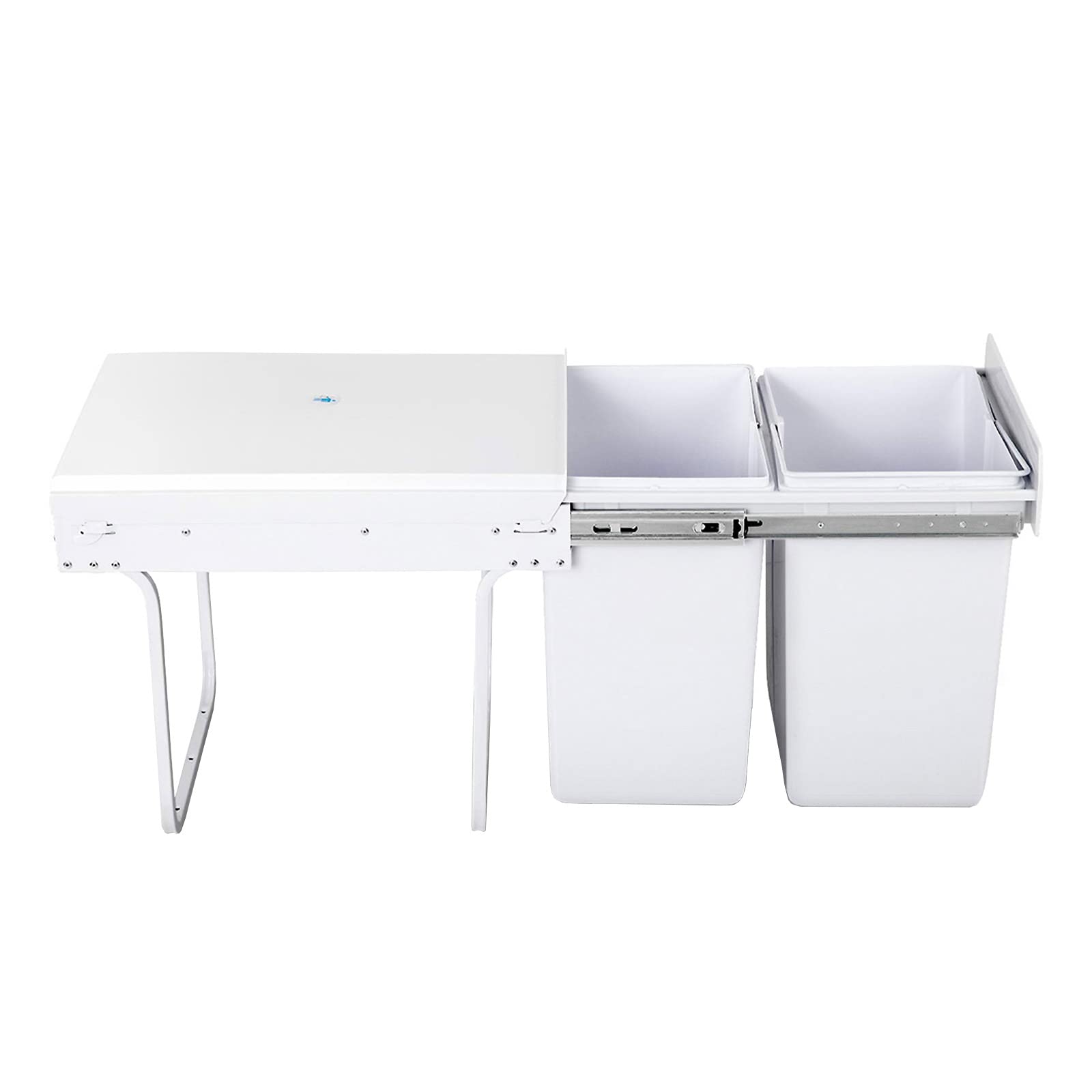 Cefito Rubbish Bin, 20L Twin Kitchen Pull Out Waste Bins Small Dual ...