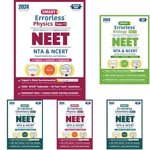 Buy NEET Combo - Smart Errorless PCB Class 11 & 12 - 6 Books - NCERT ...