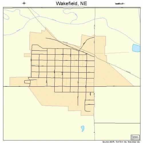 Amazon.com: Large Street & Road Map of Wakefield, Nebraska NE - Printed ...