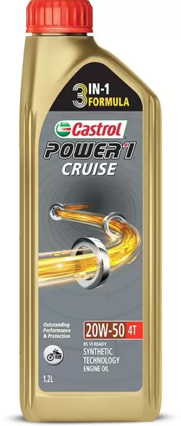 Power 1 Cruise 4T 20W-50 POWER1 4T Synthetic Blend Engine Oil (1.2 L ...