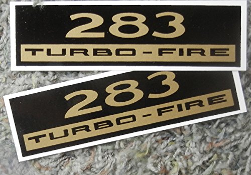 CHEVROLET 283 TURBO-FIRE VALVE COVER DECAL - Set Of 2 - STICKER: GM ...