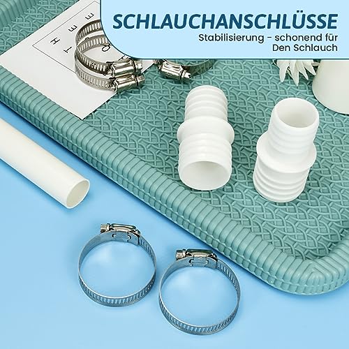 Tstfadac 4 x Hose Connector + 8 x Universal Stainless Steel Clamps ...