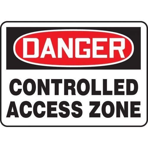 Accuform MADM126XP, 10" x 14" OSHA Danger Safety Sign"Controlled Access ...