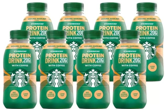 Starbucks Protein Caramel Hazelnut, 8 x 330ml – High-Protein Coffee ...