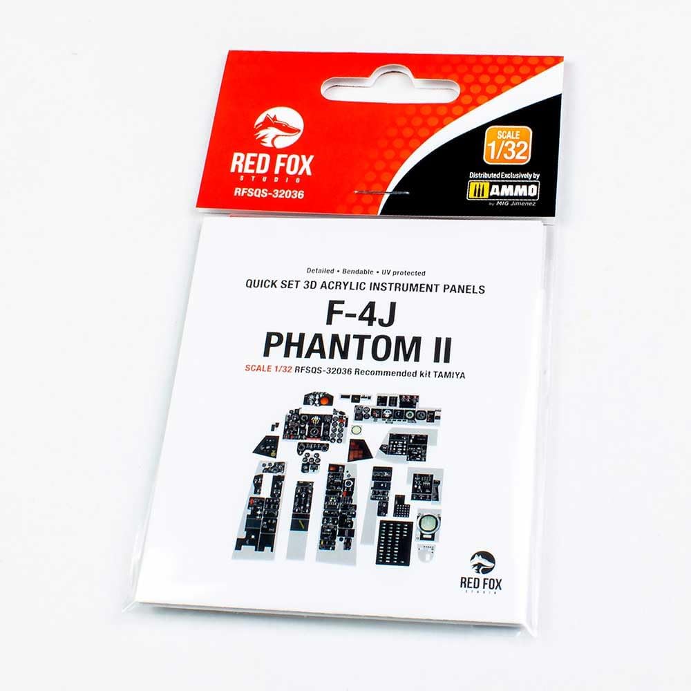 Amazon.com: Red Fox Studio RFSQS-32036 1/32 F-4J Phantom II 3D Acrylic Instrument Cockpit Panel ...