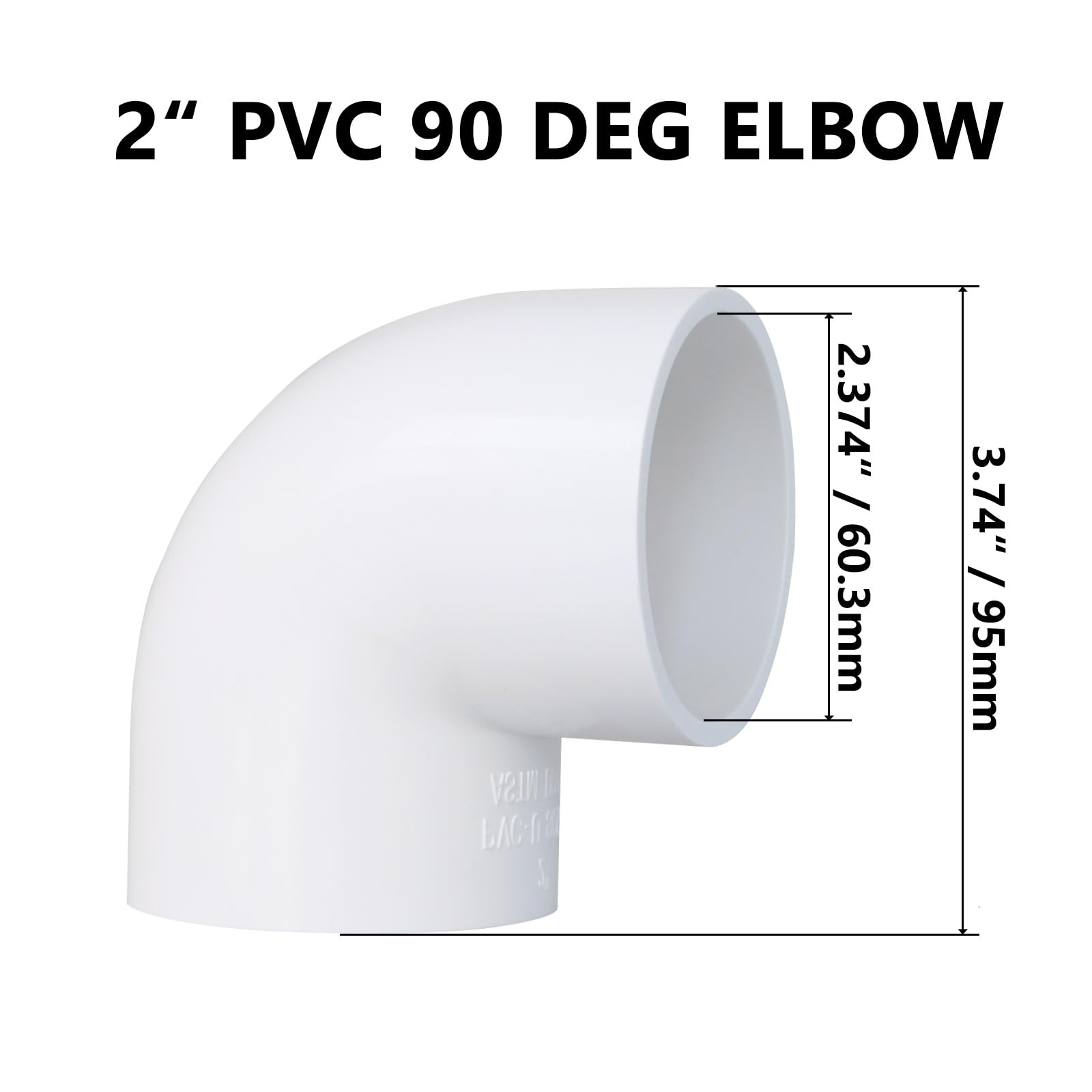 Snapklik.com : TALEGEN 5 Pack 2" PVC 90 Degree Elbow Pipe Fittings
