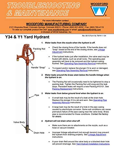 Snapklik.com : Y34-4 Yard Hydrant Freezeless 4 Ft Bury Depth 84.5 Inch ...