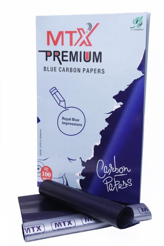 MTX MTX Premuim Unruled 210 * 330 mm Carbon Paper | Reusable Black ...