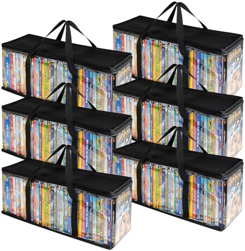 Amazon.com: DVD Storage Bags 6 Pack DVD Storage Holder Case Clear PVC ...