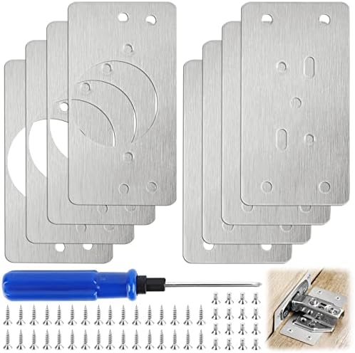 Scharnier Reparaturplatte mit Loch und Schrauben, 8 Stück Reparaturplatte für Schrankscharniere ...