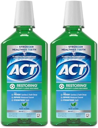 Amazon.com: ACT Restoring Anticavity Fluoride Mouthwash with Zero ...