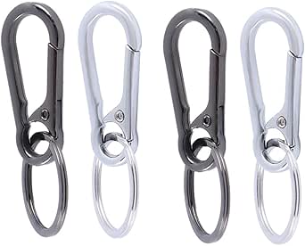 Amazon.com: Leadigol 4PCS Metal Key Ring,Gourd Buckle Keychain Waist ...