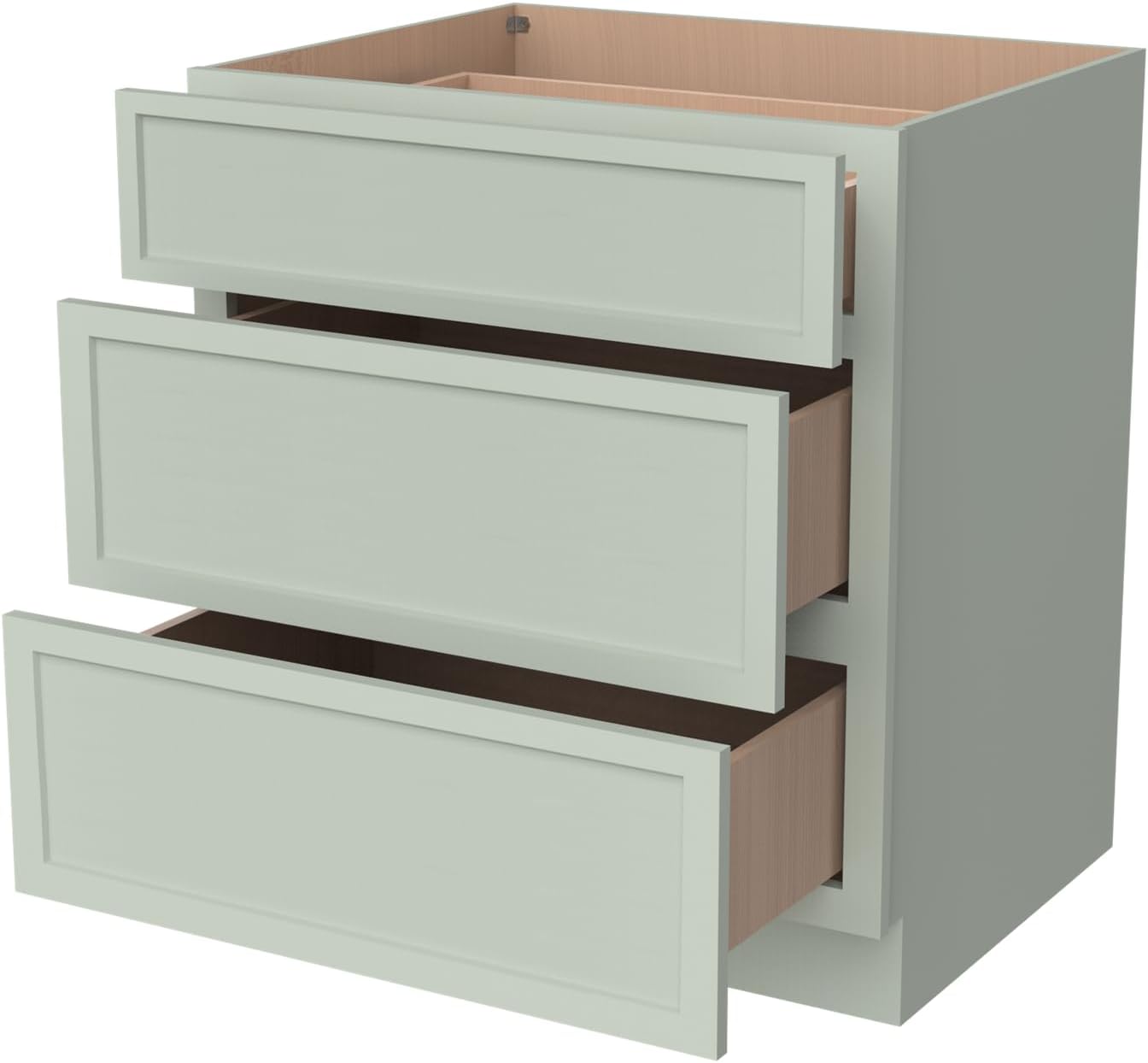 Amazon.com: CozyHommie 36" 3-Drawer Slim Shaker Kitchen Base Cabinet ...