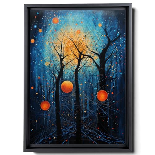 Amazon.com: Jackson Pollock inspired blue copper tree Abstract print ...