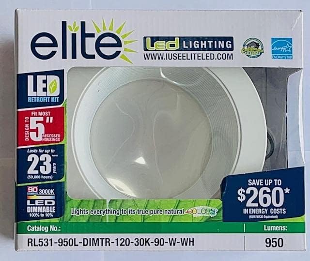 Elite RL531 5 Inch Universal LED Retrofit Baffle Lighting Module (3000K ...