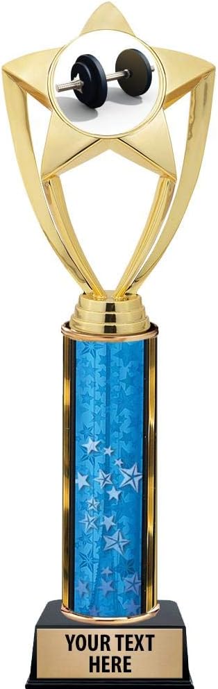 Amazon.com : Crown Awards Fitness Trophies, 11" Gold Star Health ...