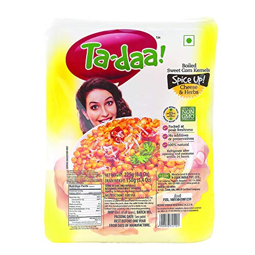 TADAA Boiled Sweet Corn Kernel - Chees and Herbs, 225 g : Amazon.in ...
