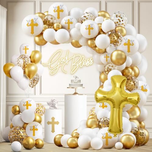 Amazon.com: First Communion Dusty Blue Balloon Garland Arch Kit, Boys ...
