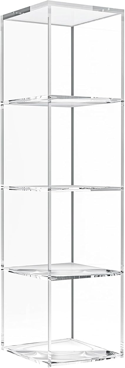 Amazon.com: Acrylic Bookcase 4-Tier, 42.5" Clear Acrylic Bookshelf ...