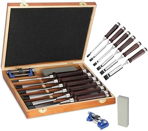 EZARC 6 Pieces Wood Chisel Tool Sets Woodworking Carving Chisel Kit ...