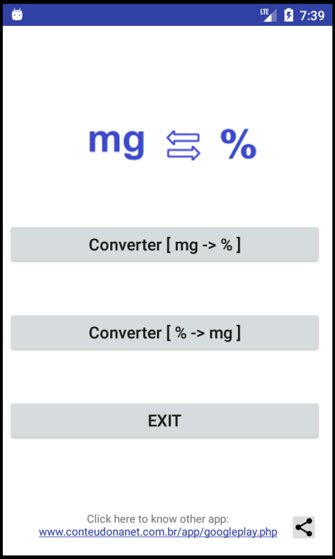 Milligrams and percent(%) - Converter - App on the Amazon Appstore